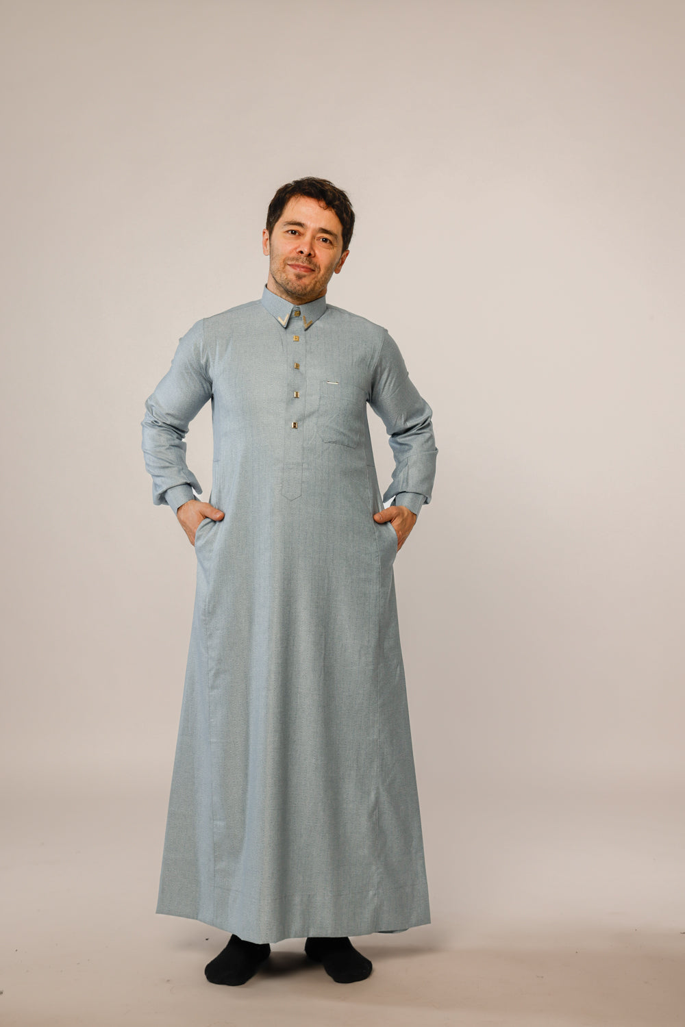 High Class Kaftan, Graublau